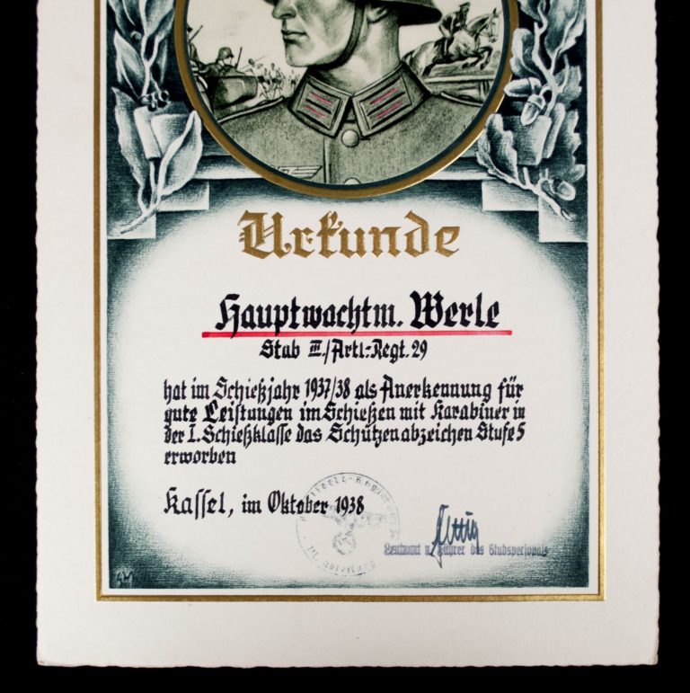 Oberleutnant Herbert Werle group with two tunics, 2 photoalbums and ...