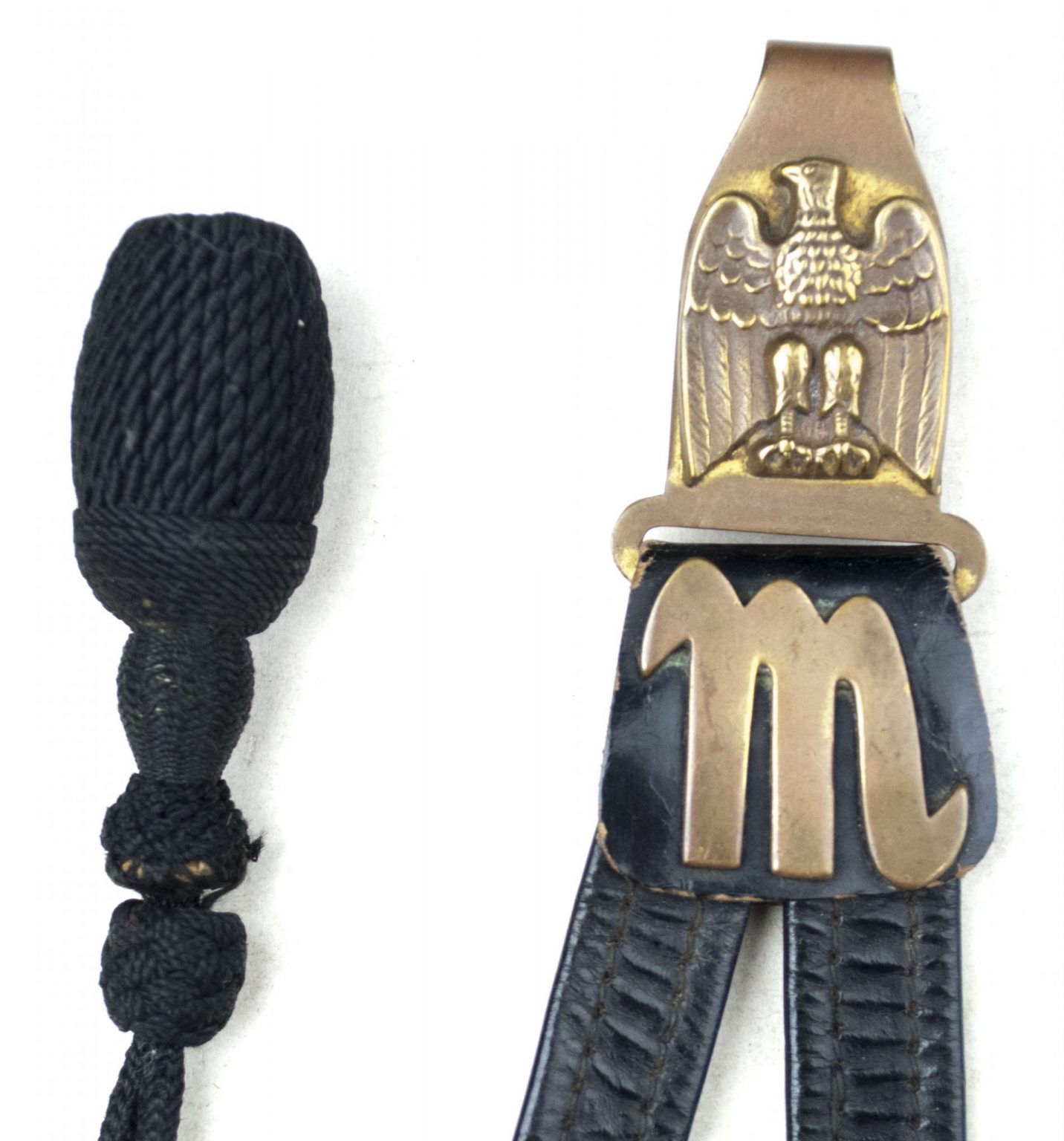 Italian MVSN Officers Dagger delux type Model 1939 with leather hanger ...