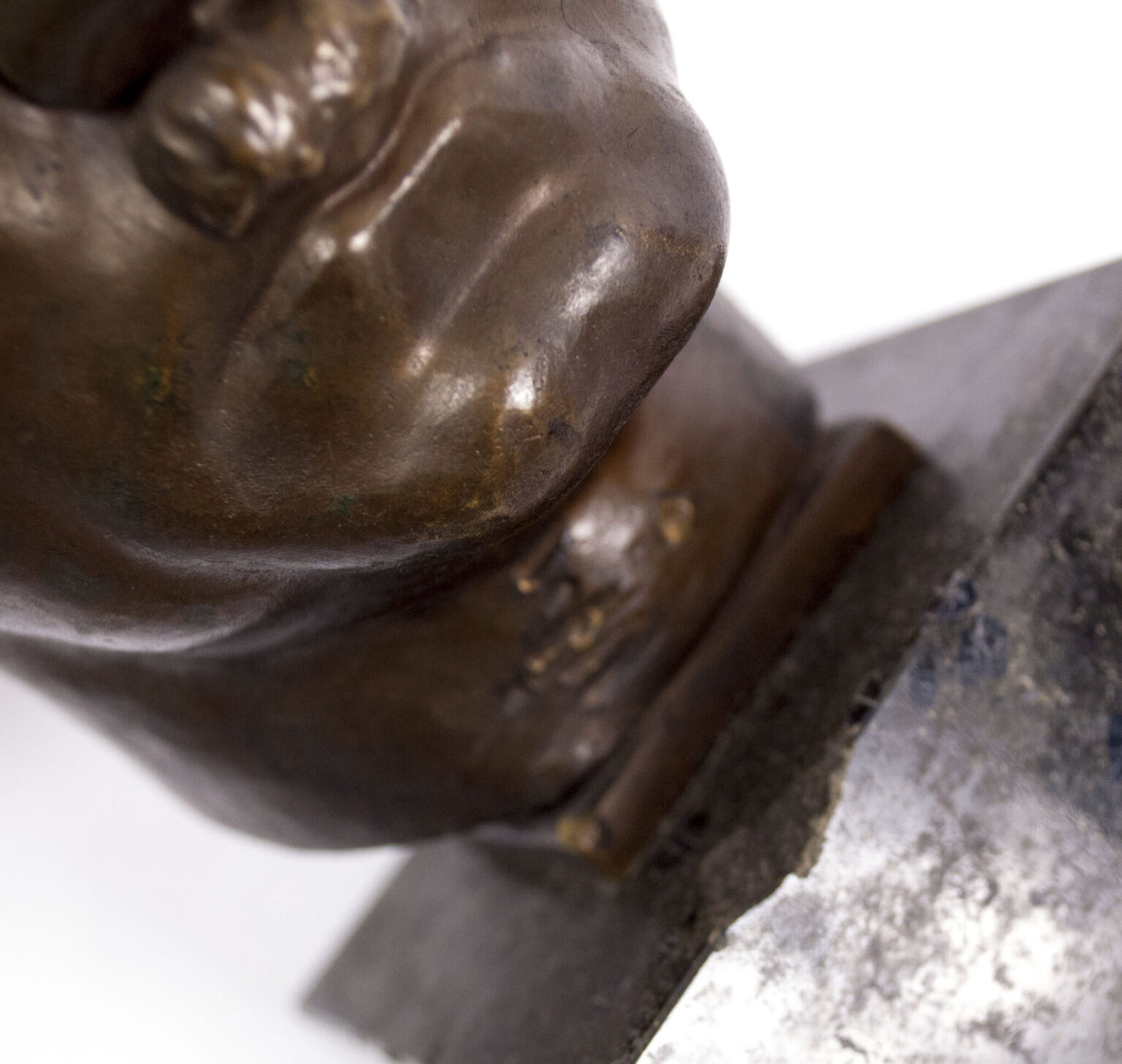 Adolf Hitler bronze bust on marble base (signed by artist H. M. Ley ...