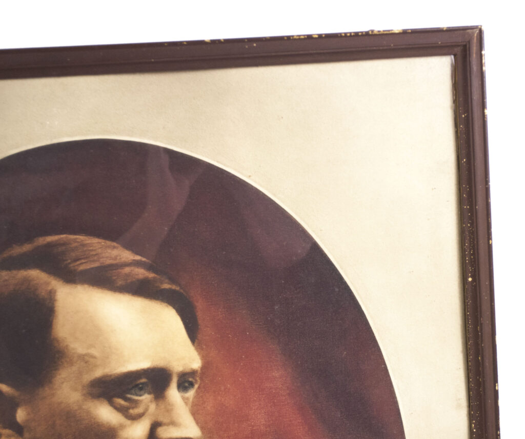 WWII large Adolf Hitler framed Poster-Print 72 x 58 cm)