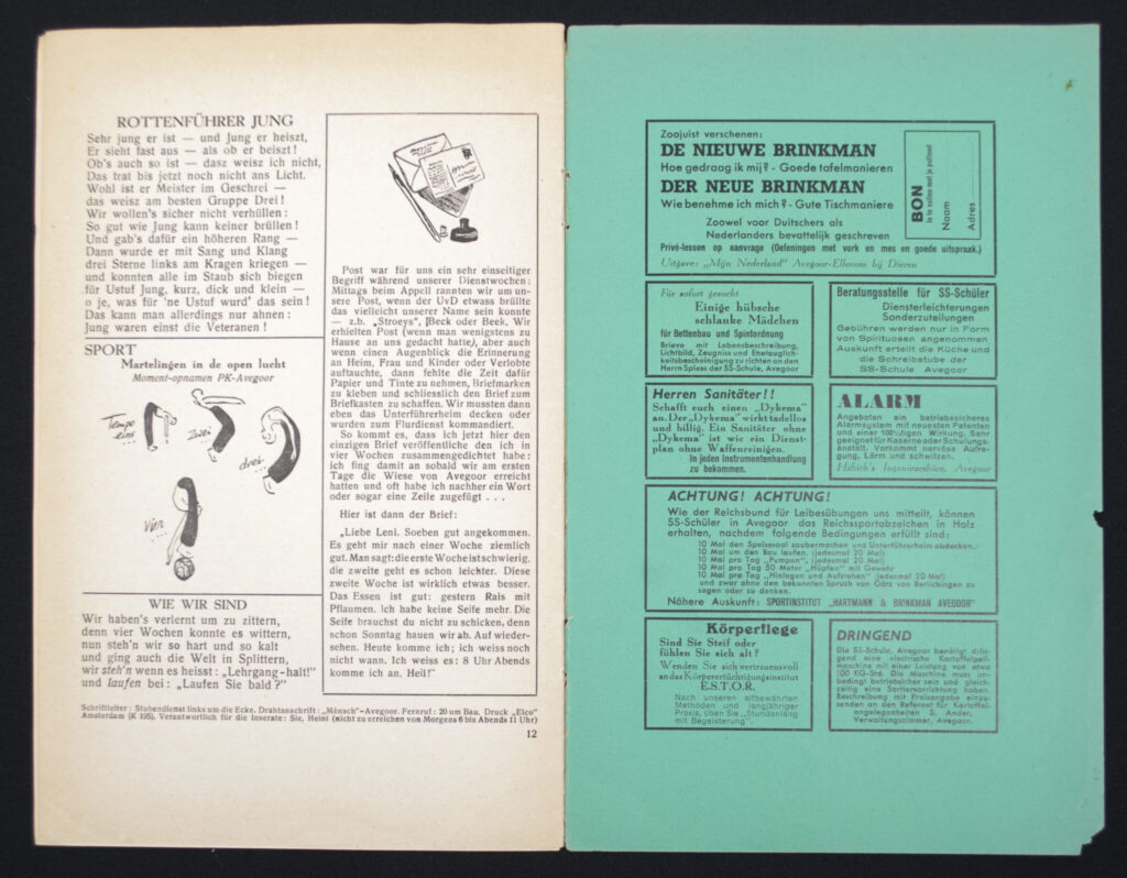 (Brochure) Dutch SS – Bierkrant Augustus 1942 – SS-Schule Avegoor ...