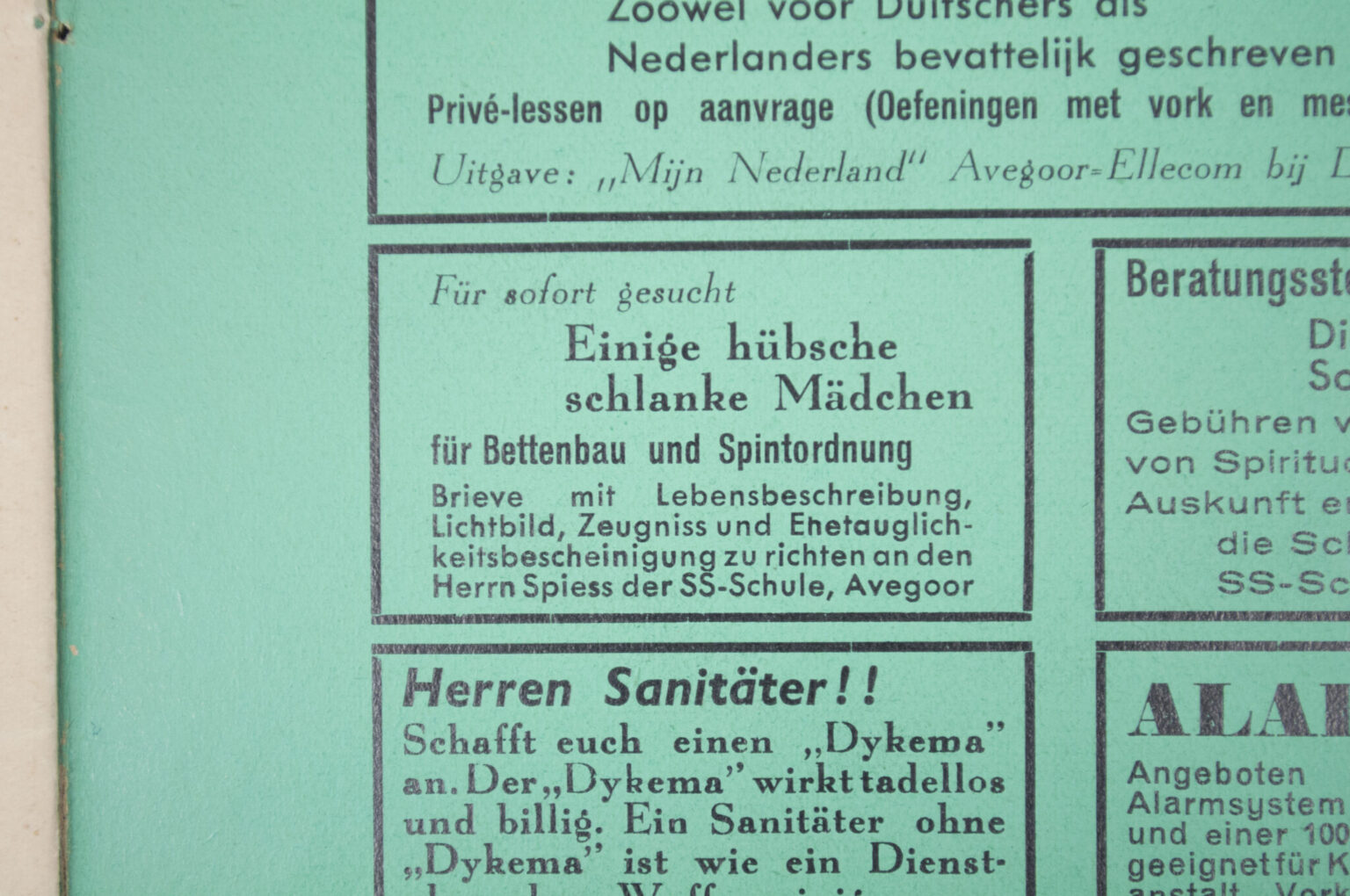 (Brochure) Dutch SS – Bierkrant Augustus 1942 – SS-Schule Avegoor ...
