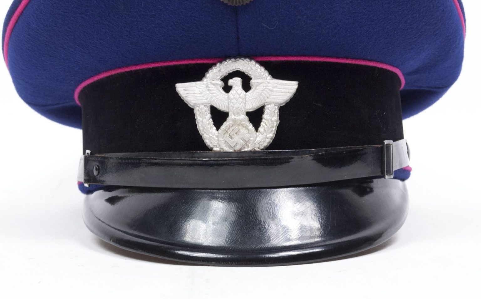WWII German Feuerschutzpolizei (Fire police) EM/NCO visor cap