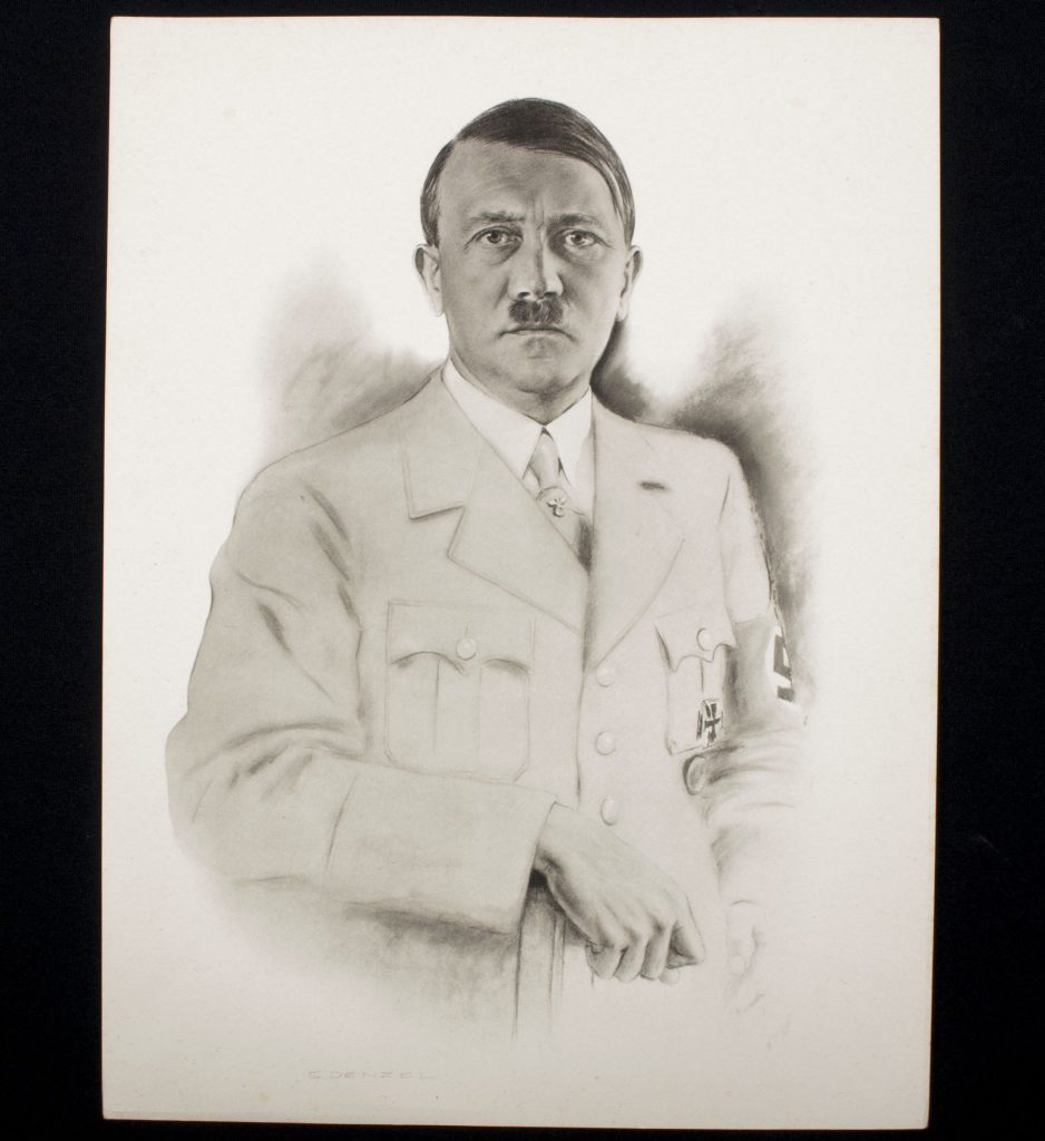 (Photo) Der Führer Adolf Hitler photo-drawing by E.Denzel (Large size ...