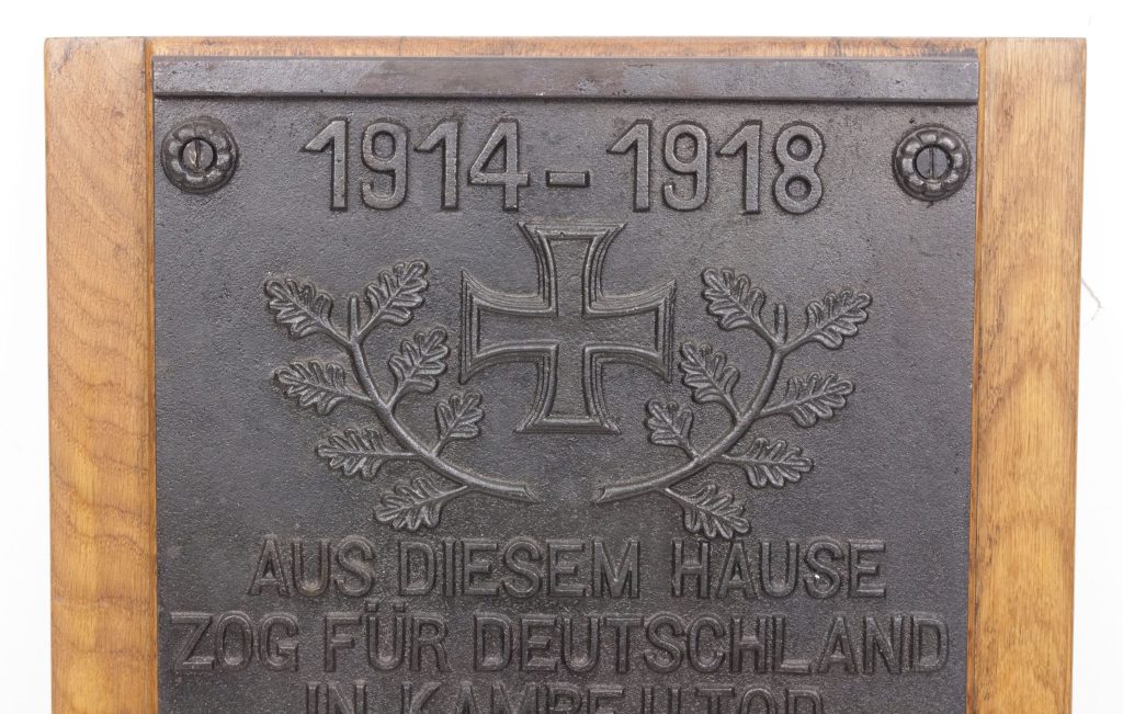 WWI large commemorative plate Feldwebel Hugo Hölling 8/RJR 213 gefallen ...