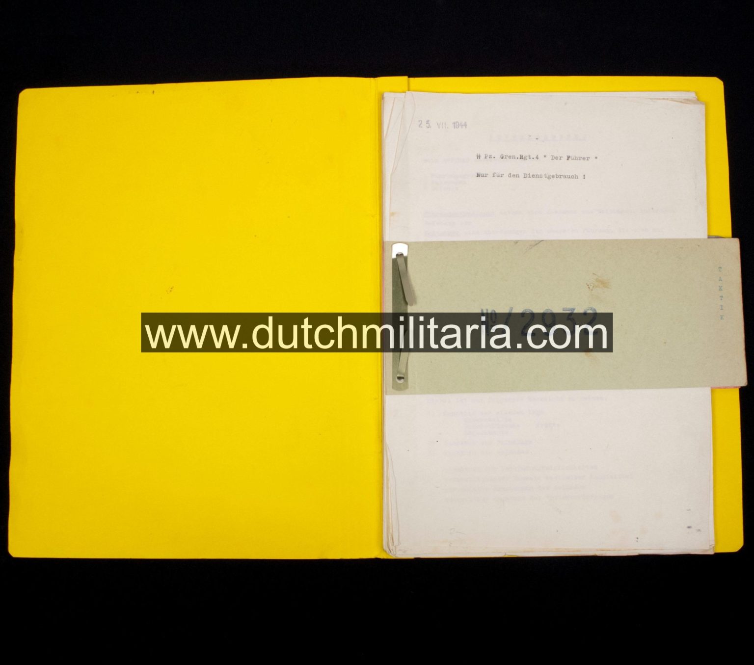 SS-Pz.-Gren.Rgt. 4 “Der Führer” – training documents