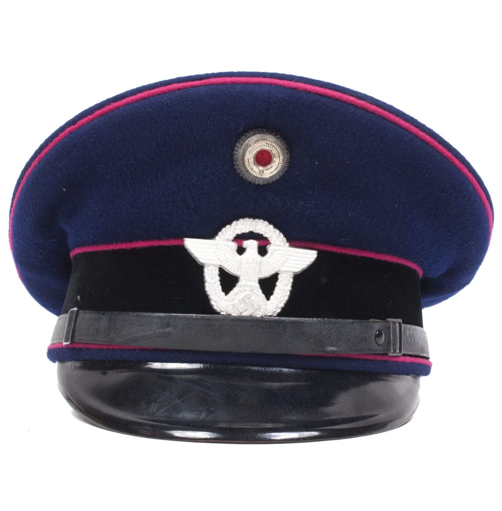 WWII German Feuerschutzpolizei (Fire police) EM/NCO visor cap