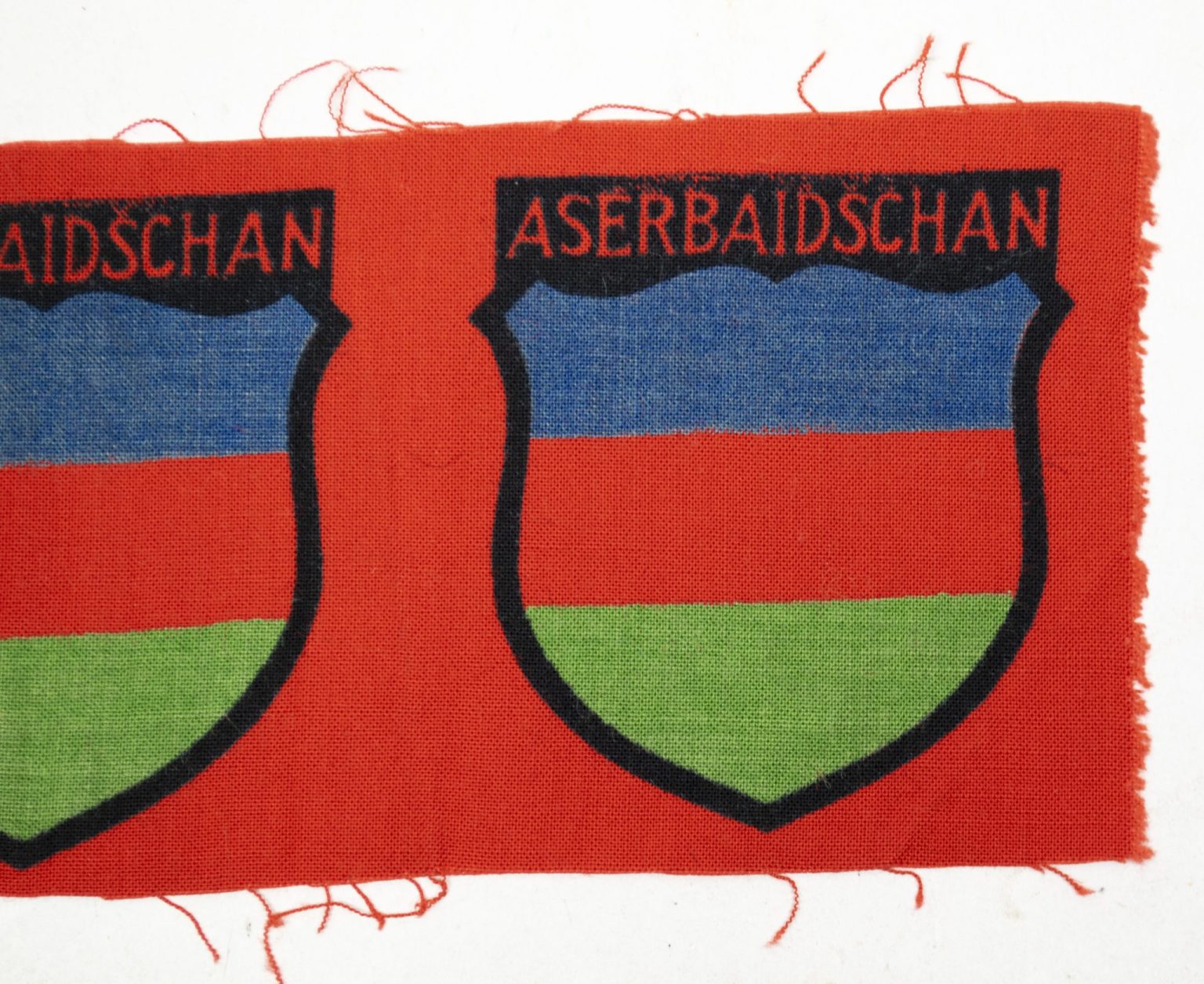 WWII German Foreign Volunteer shield Aserbaidschan (two still together!)