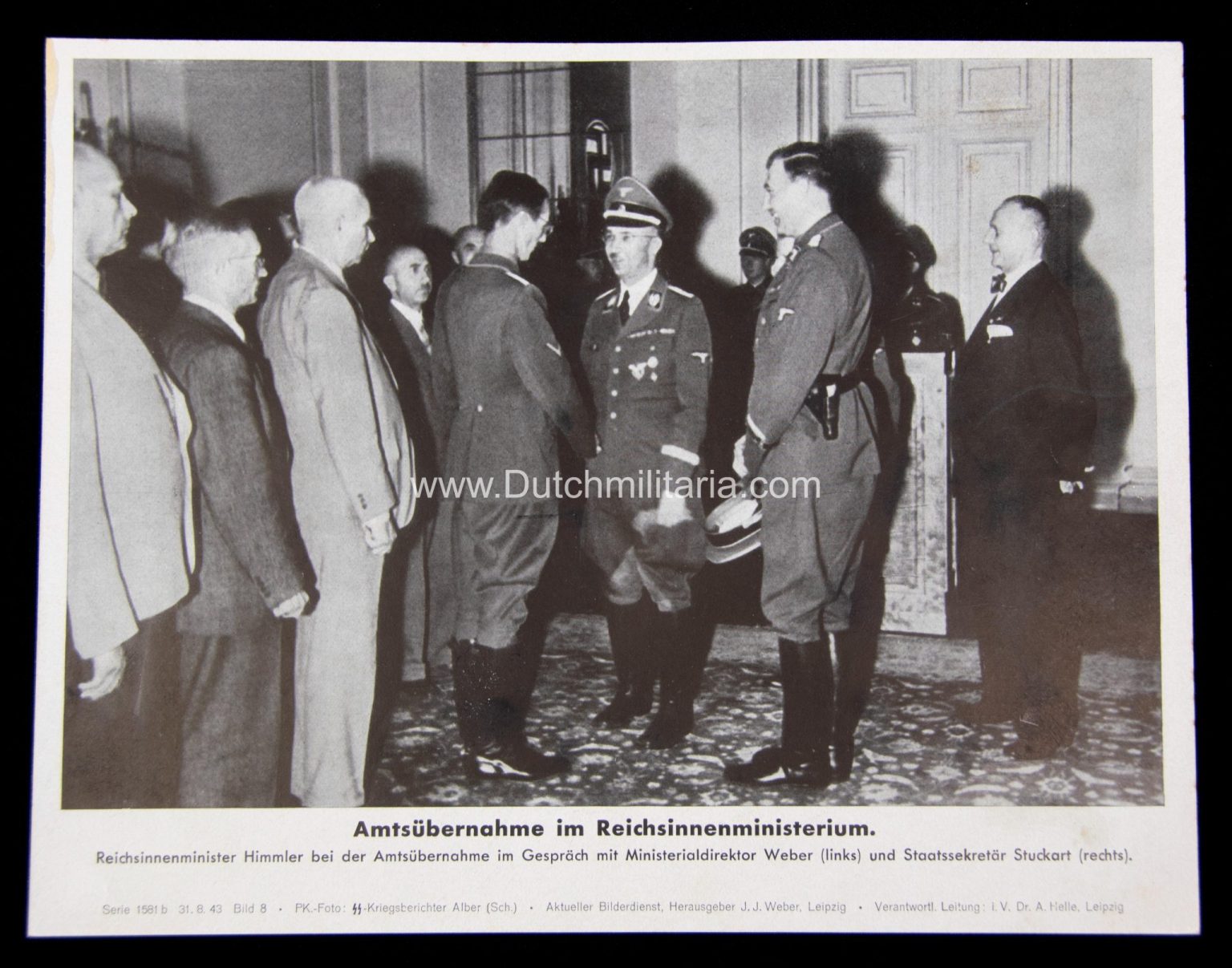 German WWII Bilderkasten paper photo – SS Himmler Amtsübernahme im ...